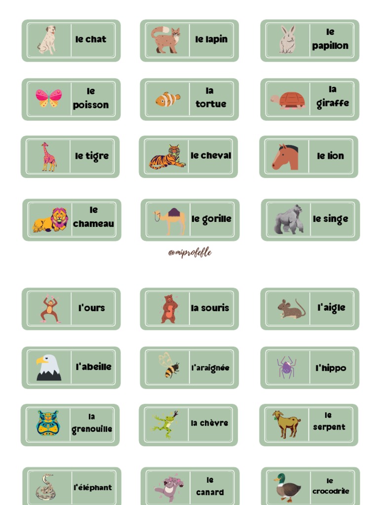 Domino de Los Animales FR | PDF