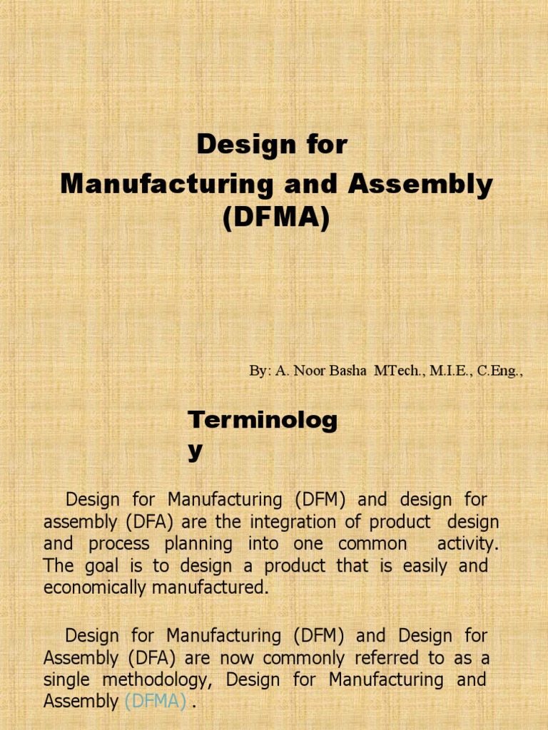 DFMA - Presentation - R3 | PDF | Machining | Chemistry