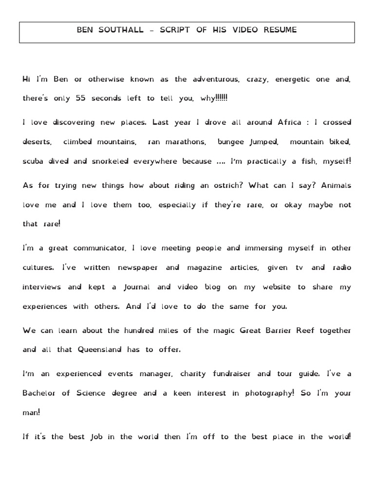 Best Jobs Script | PDF