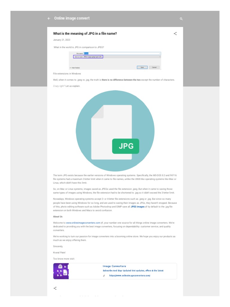 What Is The Meaning of JPG in A File Name? | PDF | Filename | Computer File