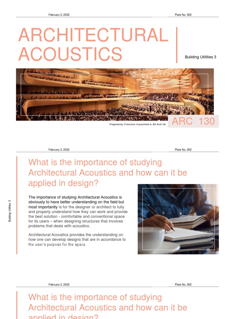 Architectural Acoustics | PDF