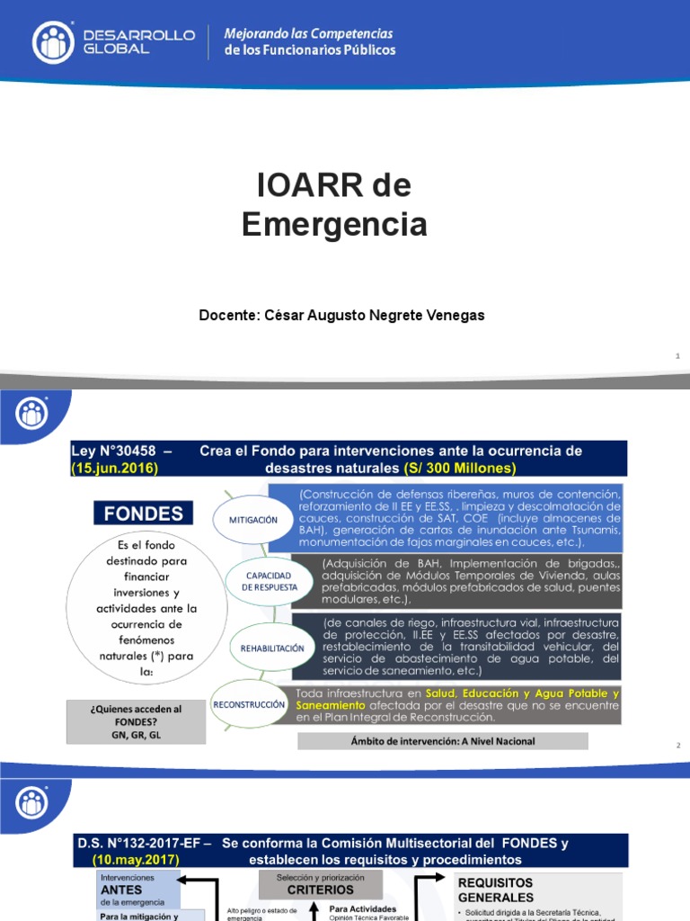 IOARR de Emergencia | PDF | Saneamiento | Hidrología