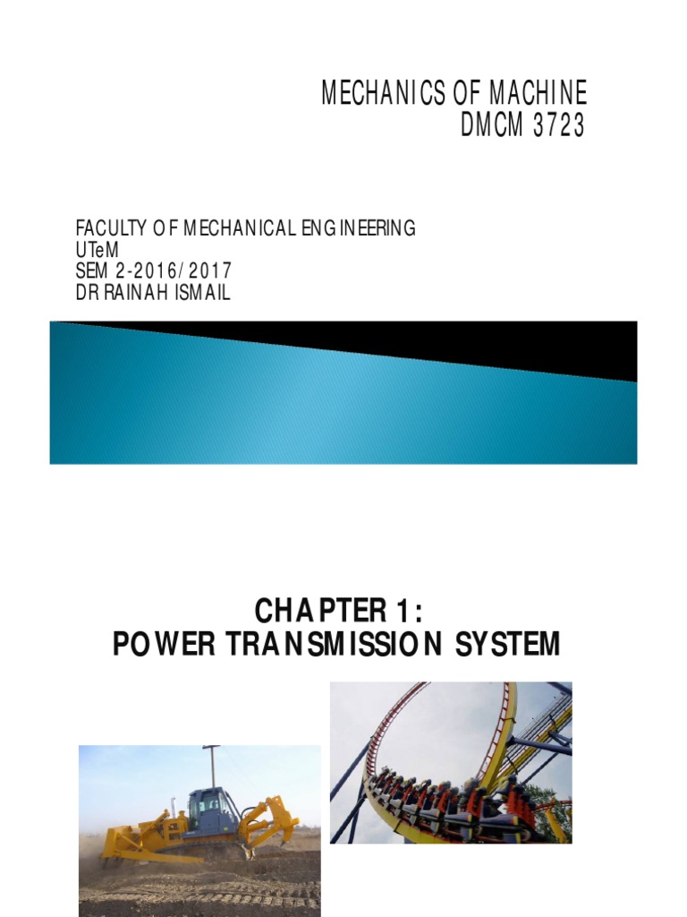 Chapter 1 Belt Drive System | PDF | Belt (Mechanical) | Manufactured Goods