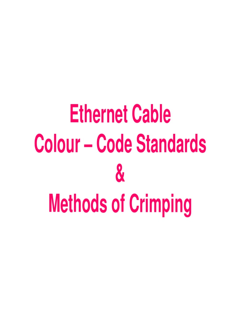 Ethernet Cable | PDF