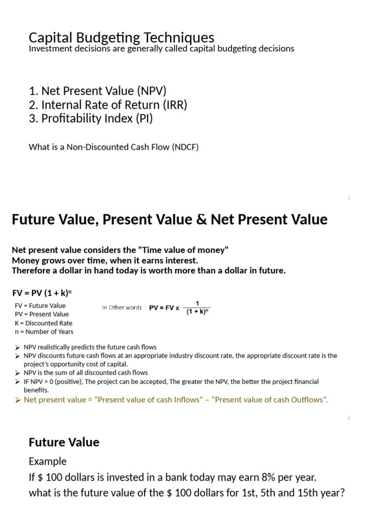 Capital Budgeting | PDF | Net Present Value | Internal Rate Of Return