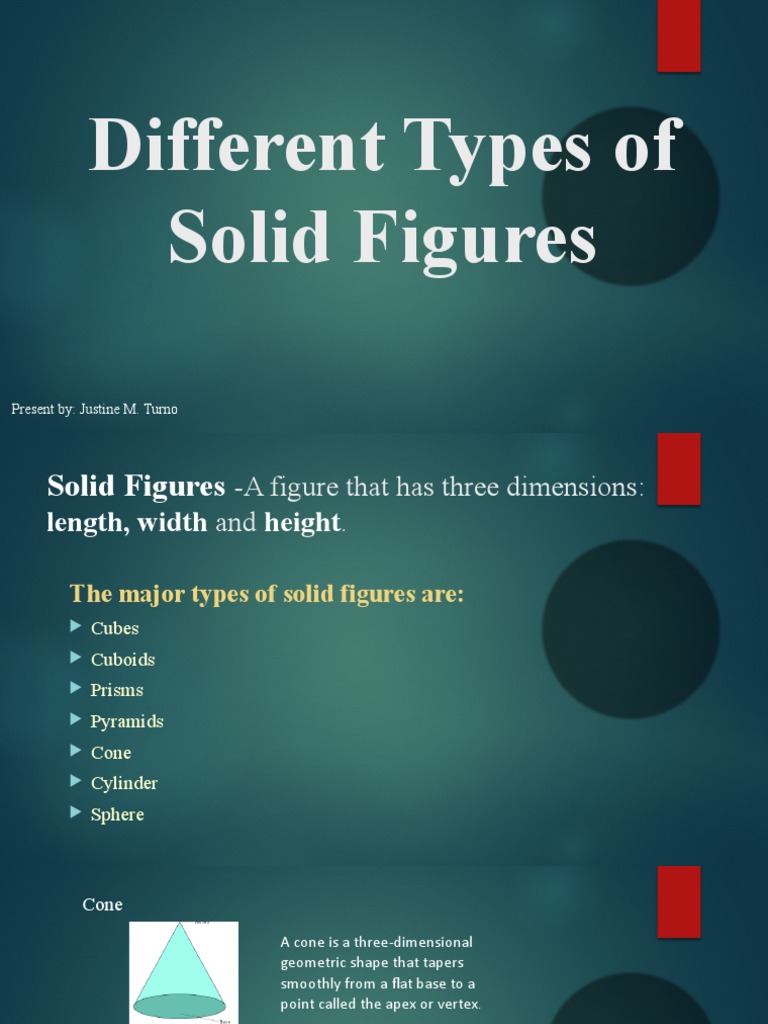 Different Types of Solid Figures - Math Reporting | PDF