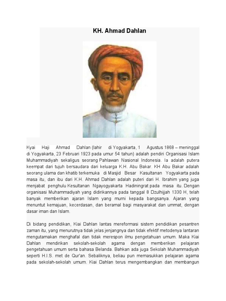 Biografi Tokoh Muhammadiyah | PDF