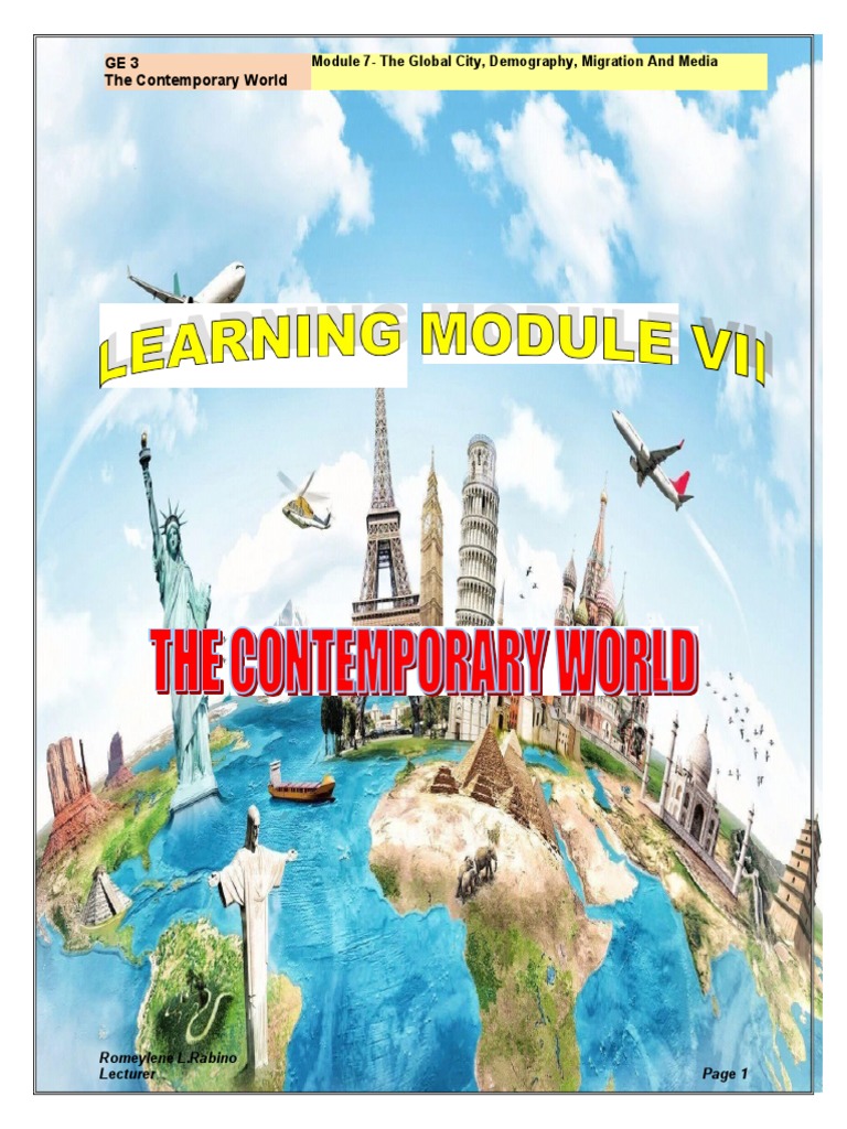 Module 7 - The Contemporary World | PDF | Mass Media | City