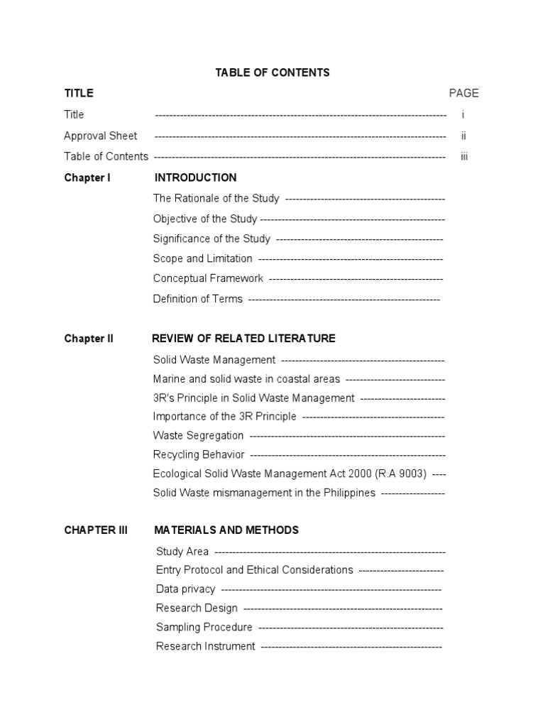 Table of Contents | PDF | Waste Management