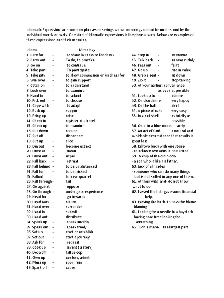 Idiomatic Expression Loi | PDF | Idiom