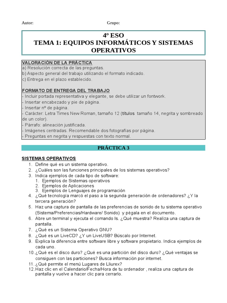 Práctica 3 UD1 4eso | PDF | Archivo de computadora | Sistema operativo