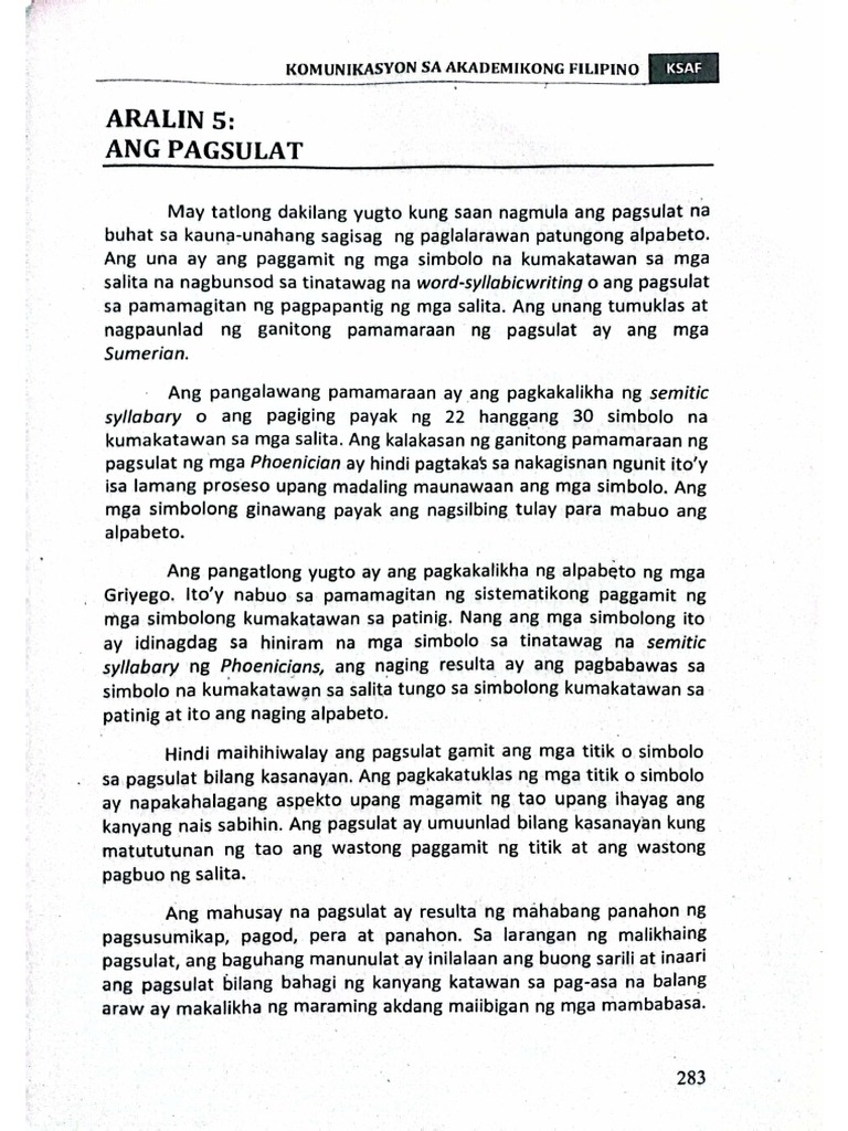 PAGSULAT | PDF