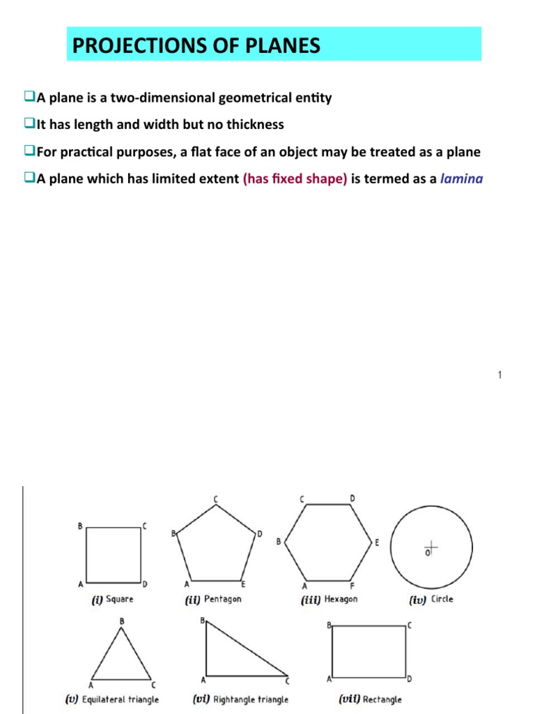 6 Projection of Planes | PDF | Shape | Elementary Geometry