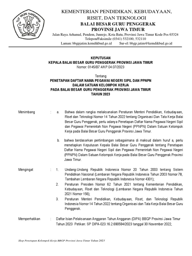 SK POKJA BBGP 2023 - Rev | PDF