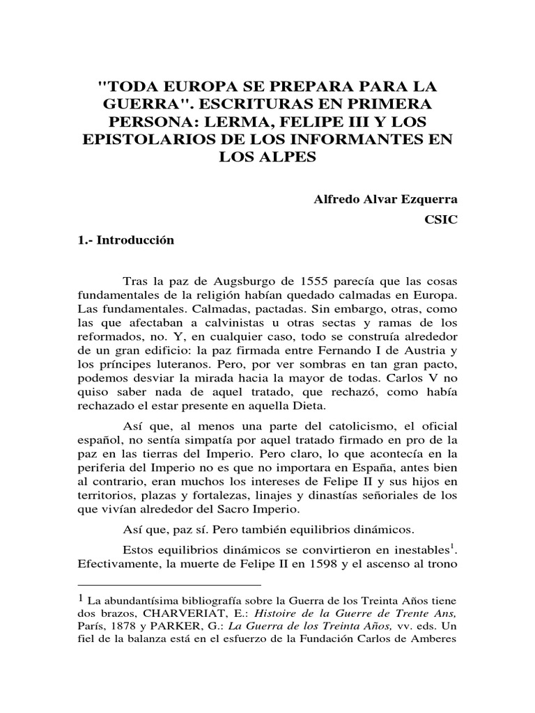 Alvar Ezquerra, Alfredo - Toda Europa se prepara para la guerra. Escrituras en primera persona ...