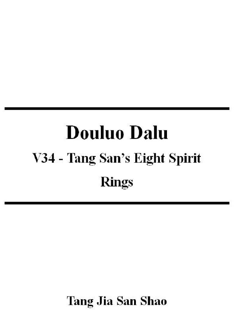 Douluo Dalu V34 Tang Sans Eight Spirit Rings | PDF | Sea | Soul
