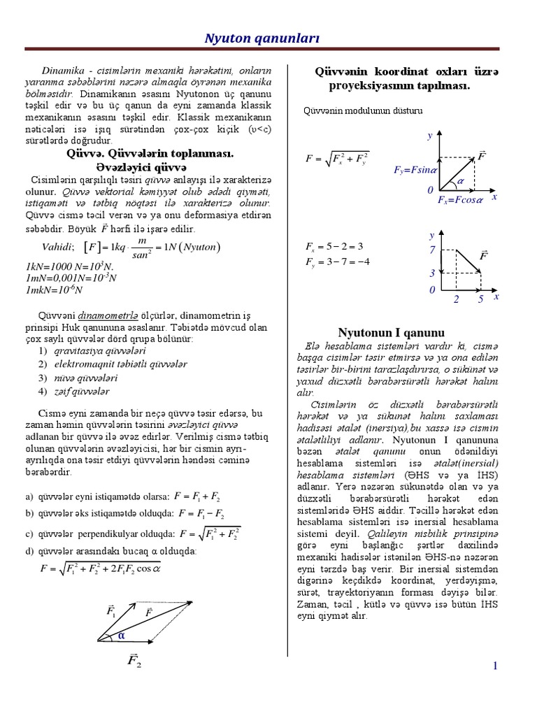 3.nyuton Qanunları | PDF