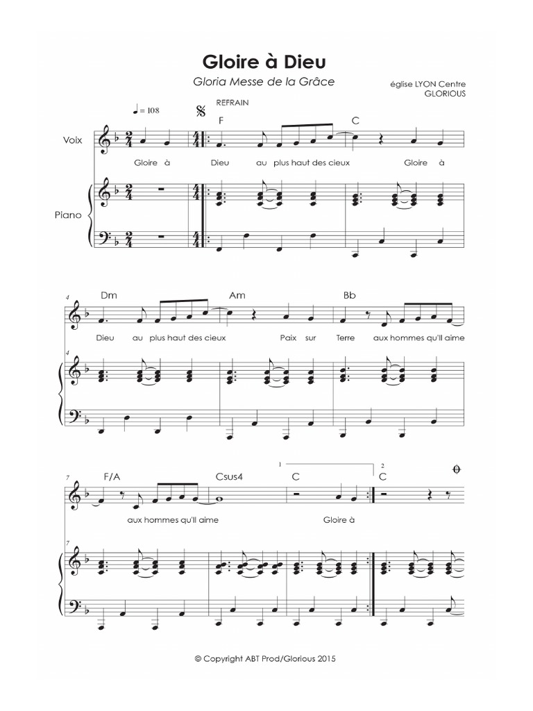 MesseDeLaGrace Gloria Glorious | PDF