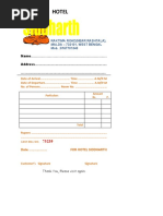 Hotel Bill | PDF