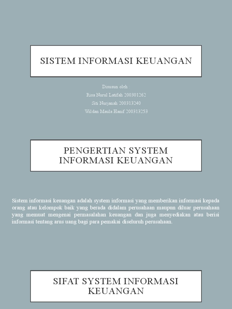 SIM - Sistem Informasi Keuangan | PDF
