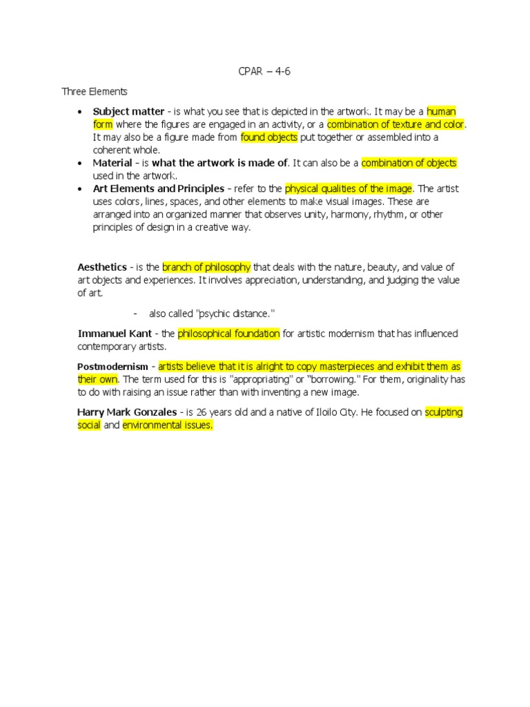 CPAR | PDF | Collage | Aesthetics