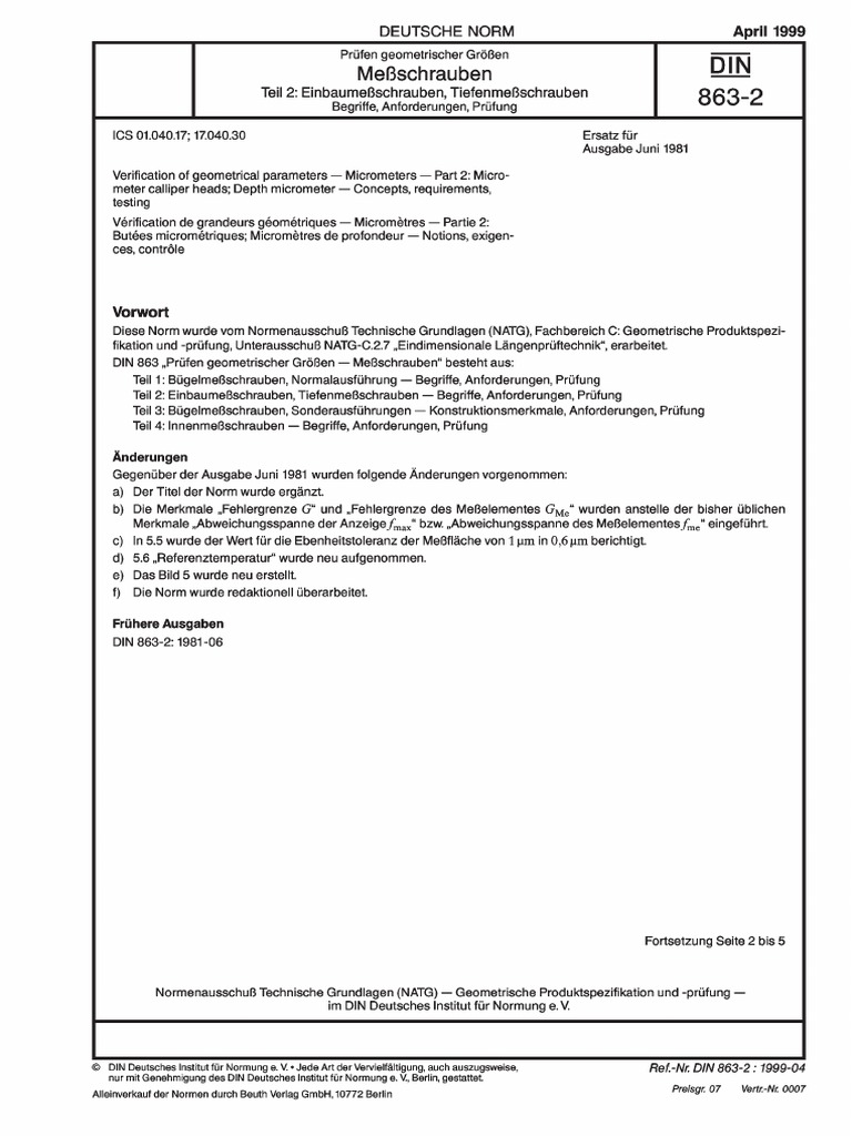 Din 863-2 1999-04 | PDF