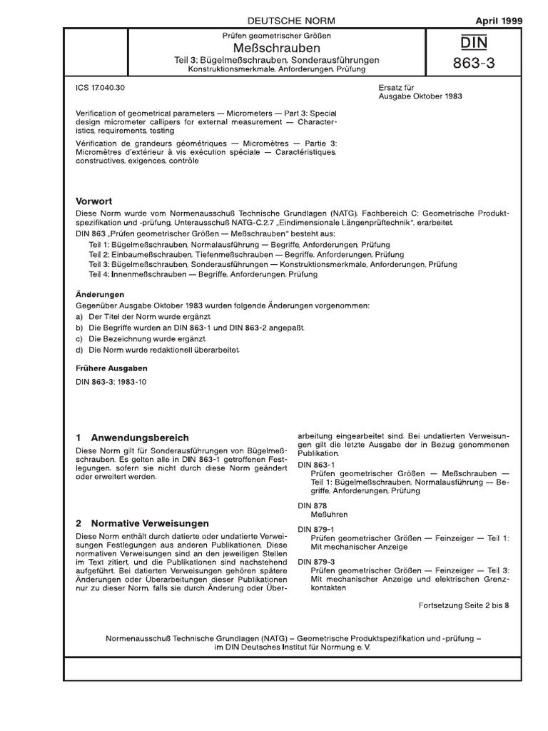 Din 863-3 1999-04 | PDF