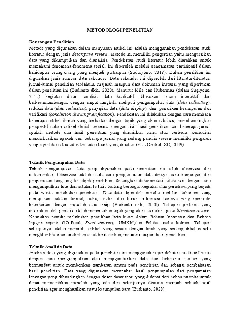 Metodologi Penelitian Gojek | PDF