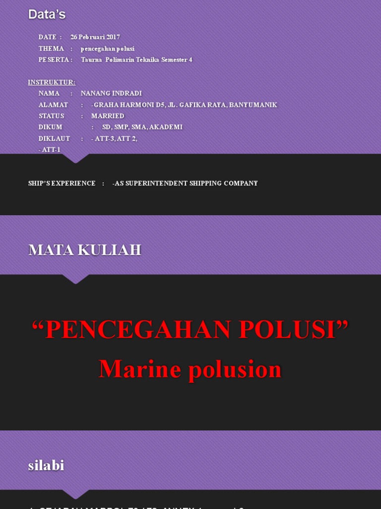 Pertemuan 1 (Sejarah Marpol, Imo) | PDF