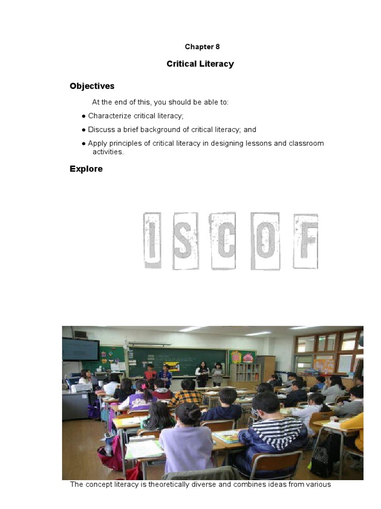 Chapter 8 Critical Literacy | PDF | Literacy | Cognition
