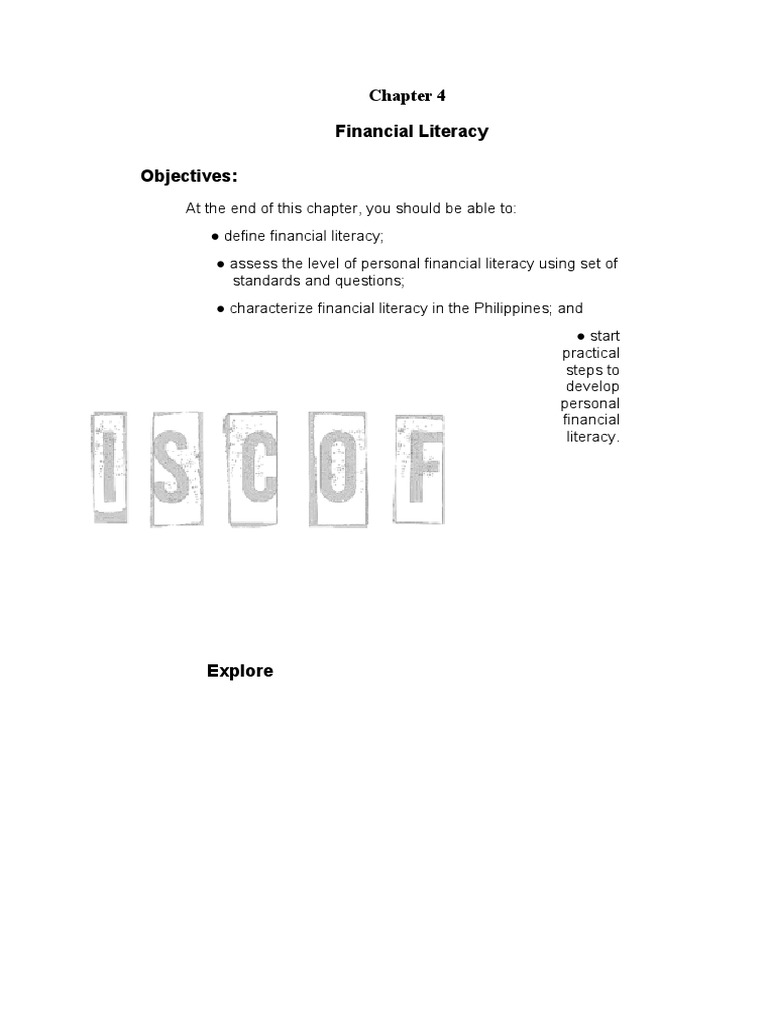 Chapter 4 Financial Literacy | PDF | Financial Literacy | Interest