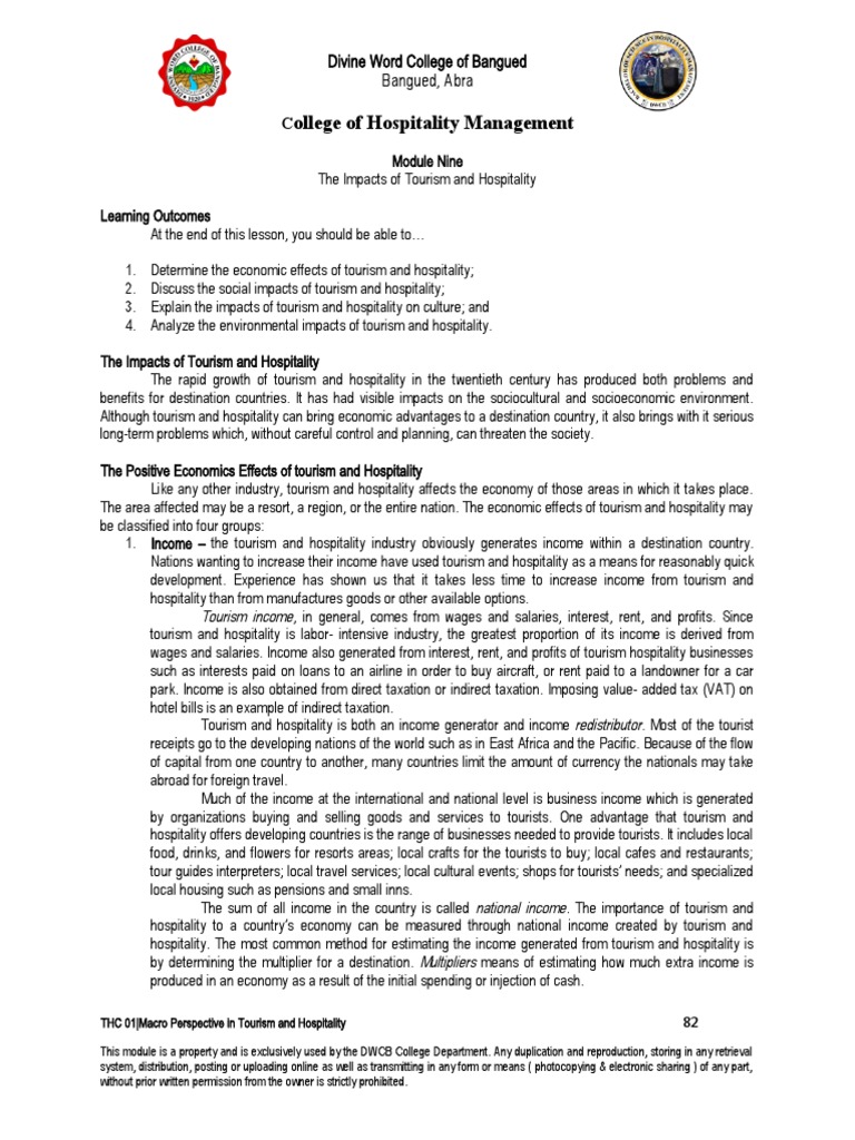 THC 01-Module Nine &ten | PDF | Tourism | Taxes