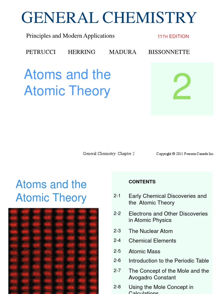 Chapter 2 Atoms and Atomic Theory | PDF | Mole (Unit) | Chemistry