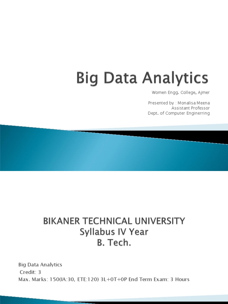 6 H Data With Hive Big Data Analytics B.tech. Final Year | PDF | Apache ...