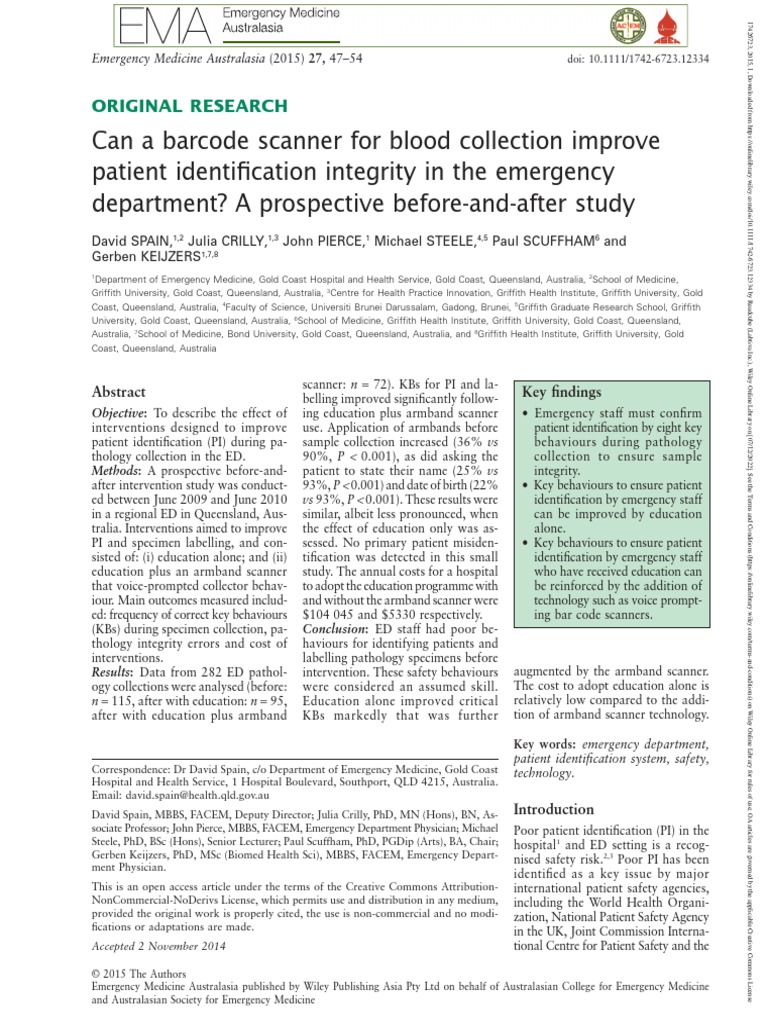 Barcode Scanner For Blood Collection | PDF