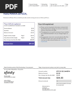 Xfinity Monthly Bill Summary | PDF | Money | Payments