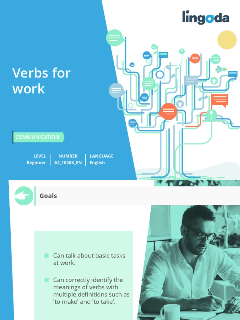 A2.1 Communication - Verbs For Work | PDF | Communication | Linguistics
