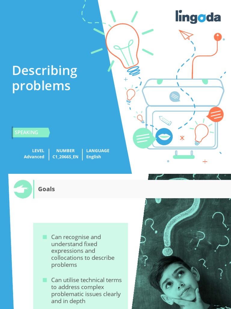 English Speaking Describing Problems (Lingoda) | PDF