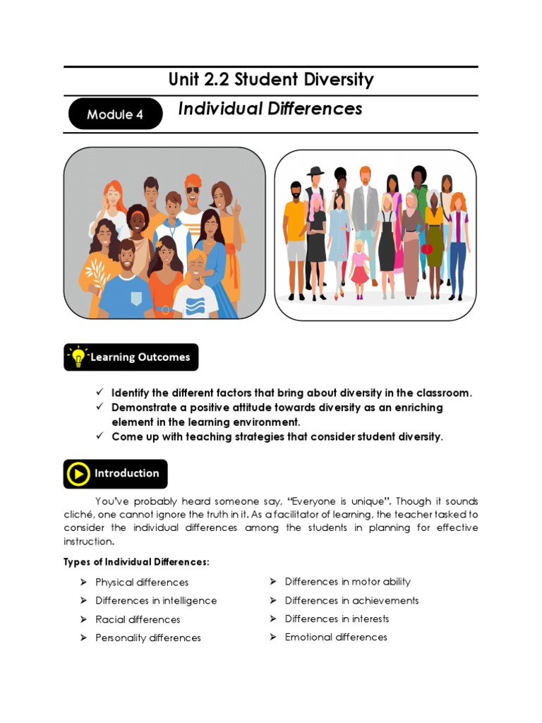 Module 4. Individual Differences | PDF | Learning | Teaching Method