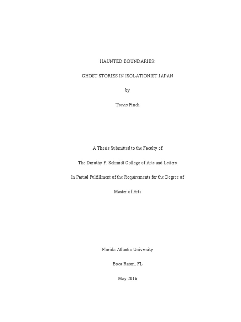 Haunted Boundaries Ghost Stories in Isolationist Japan | PDF ...