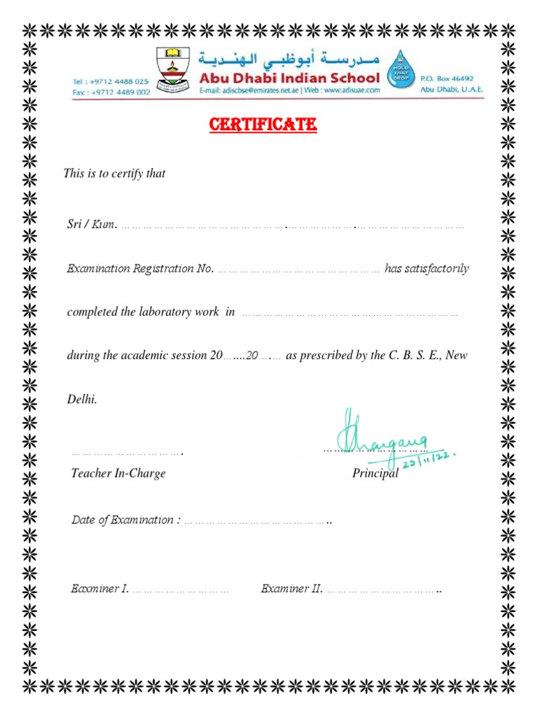 Journal-Certificates-Phy-Chem-Bio-CSC-IP - 2023 | PDF