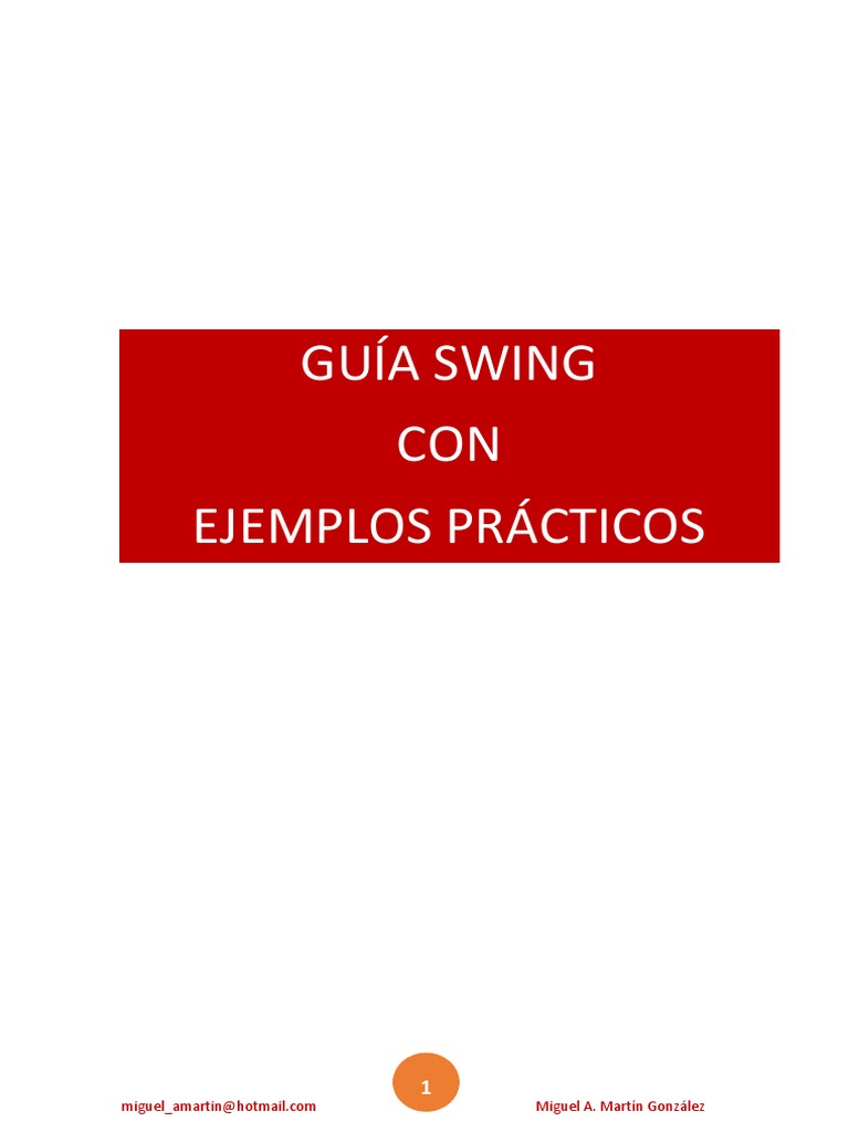 Guía Avanzada Swing | PDF | Ventana (informática) | Java (lenguaje de ...