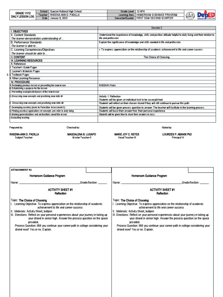 HGP DLL 8th WK | PDF | Learning | Education Theory