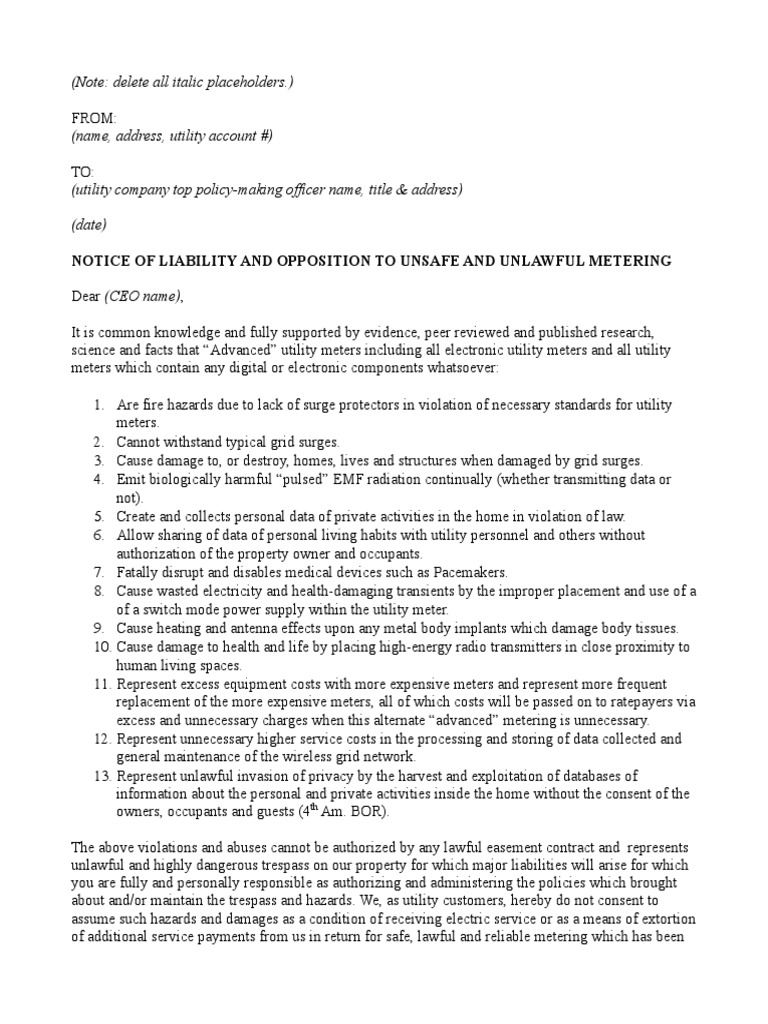 Notice of Liability | PDF | Insurance | Legal Liability