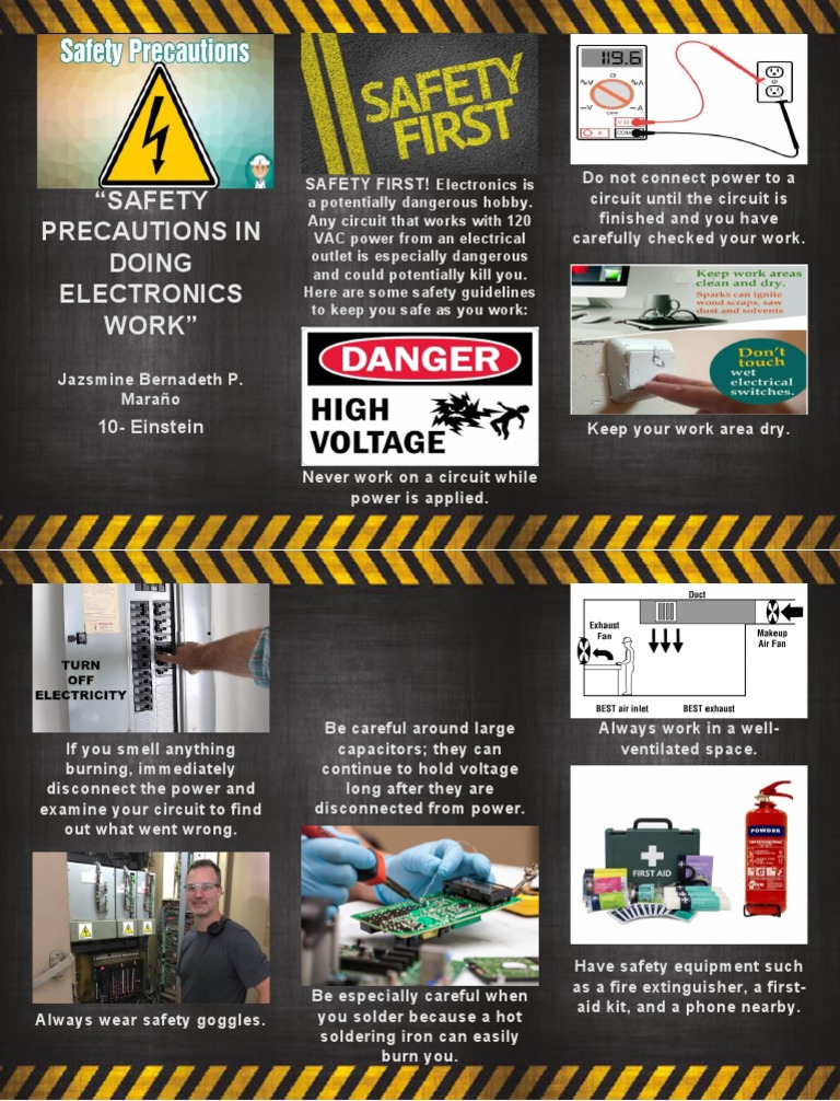Safety Precautions in Doing Electronics Work | PDF