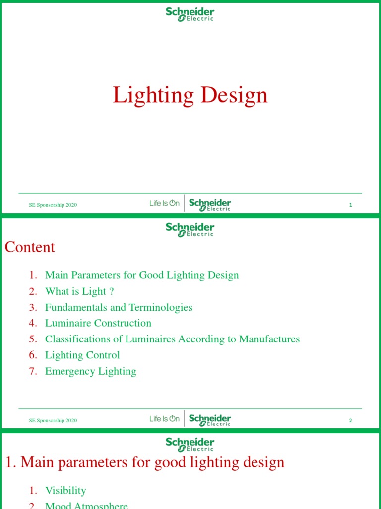 Lighting Design - SE Sponsorship | PDF