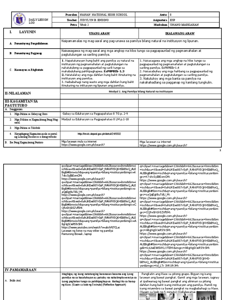 ESP - 8 (w2q1) | PDF