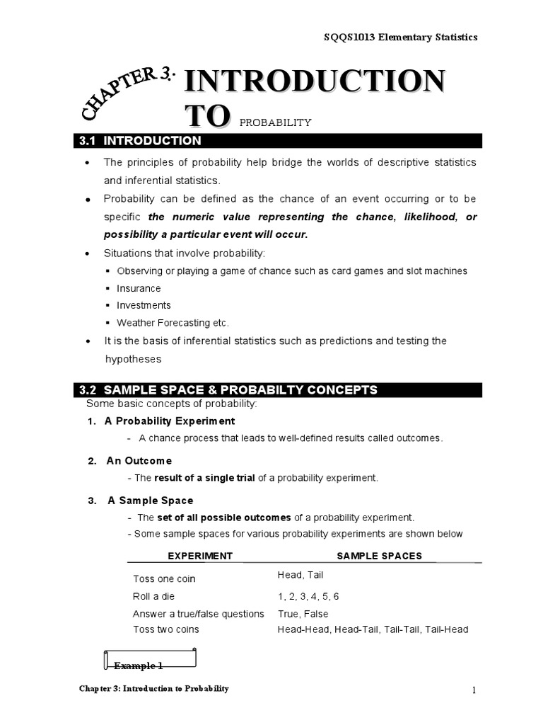 Chapter 3-SQQS1013 | PDF | Probability | Probability Distribution