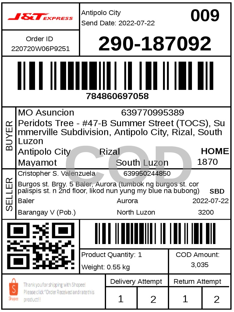 Return Attempt and Delivery Details | PDF