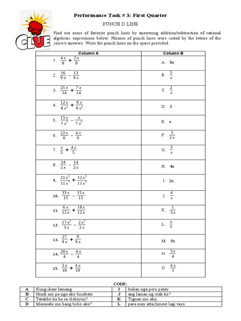 Performance Task #3 (Quarter 1) | PDF Performance Task #3 (Quarter 1) | PDF